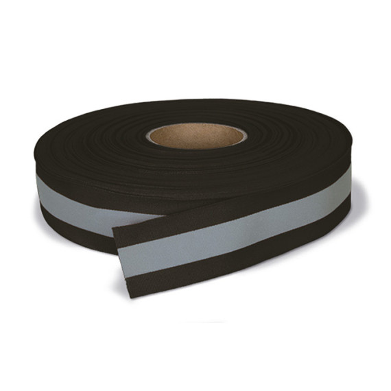 Bicolor retroreflective sewing tape VALENTO Amber. High visibility tape ...