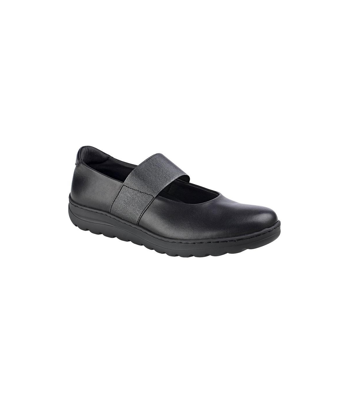 Zapato de uniformidad con elástico de sujeción en el empeine de piel ...
