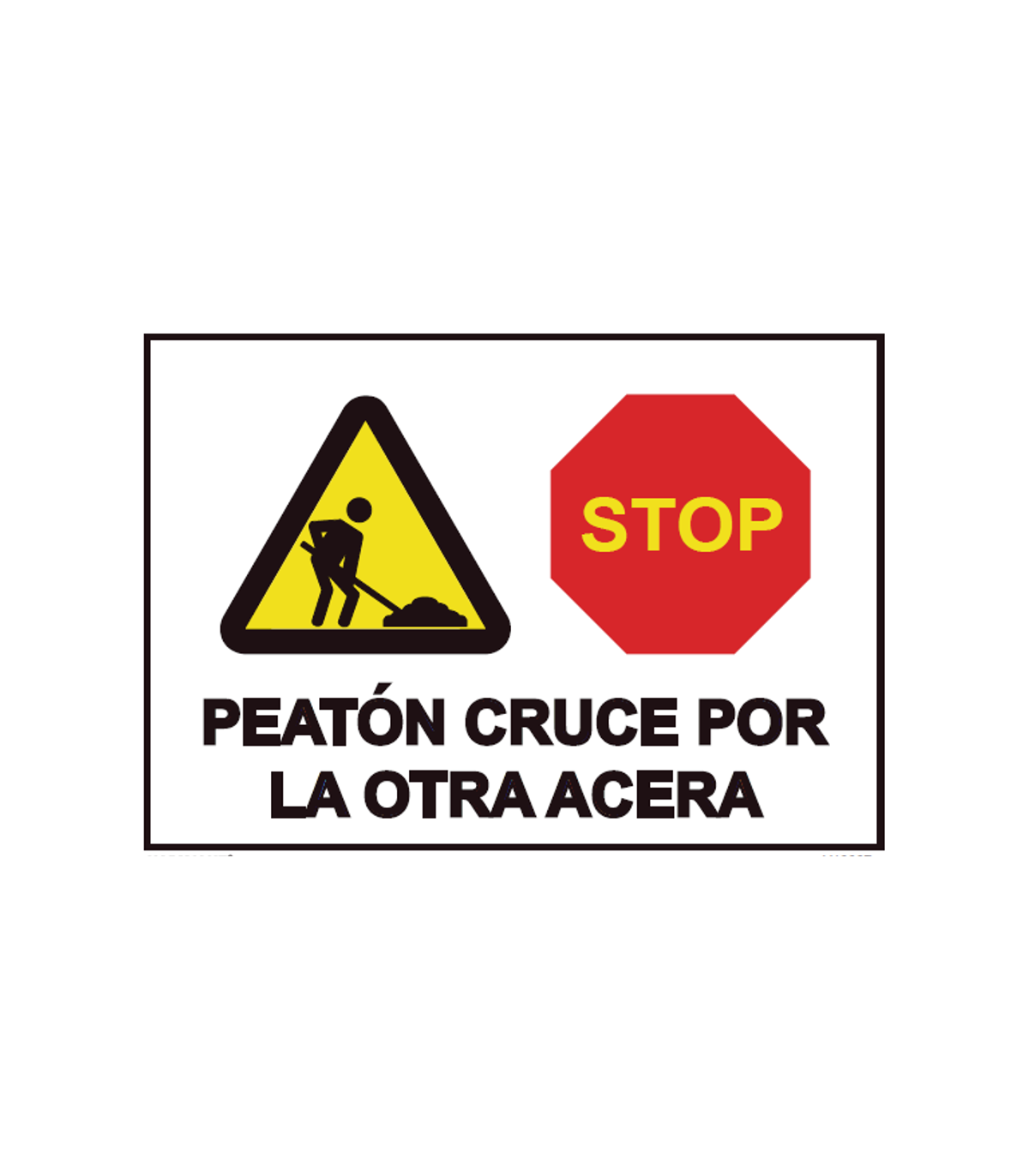 PVC Road Signs Pedestrian Crossing Another Sidewalk