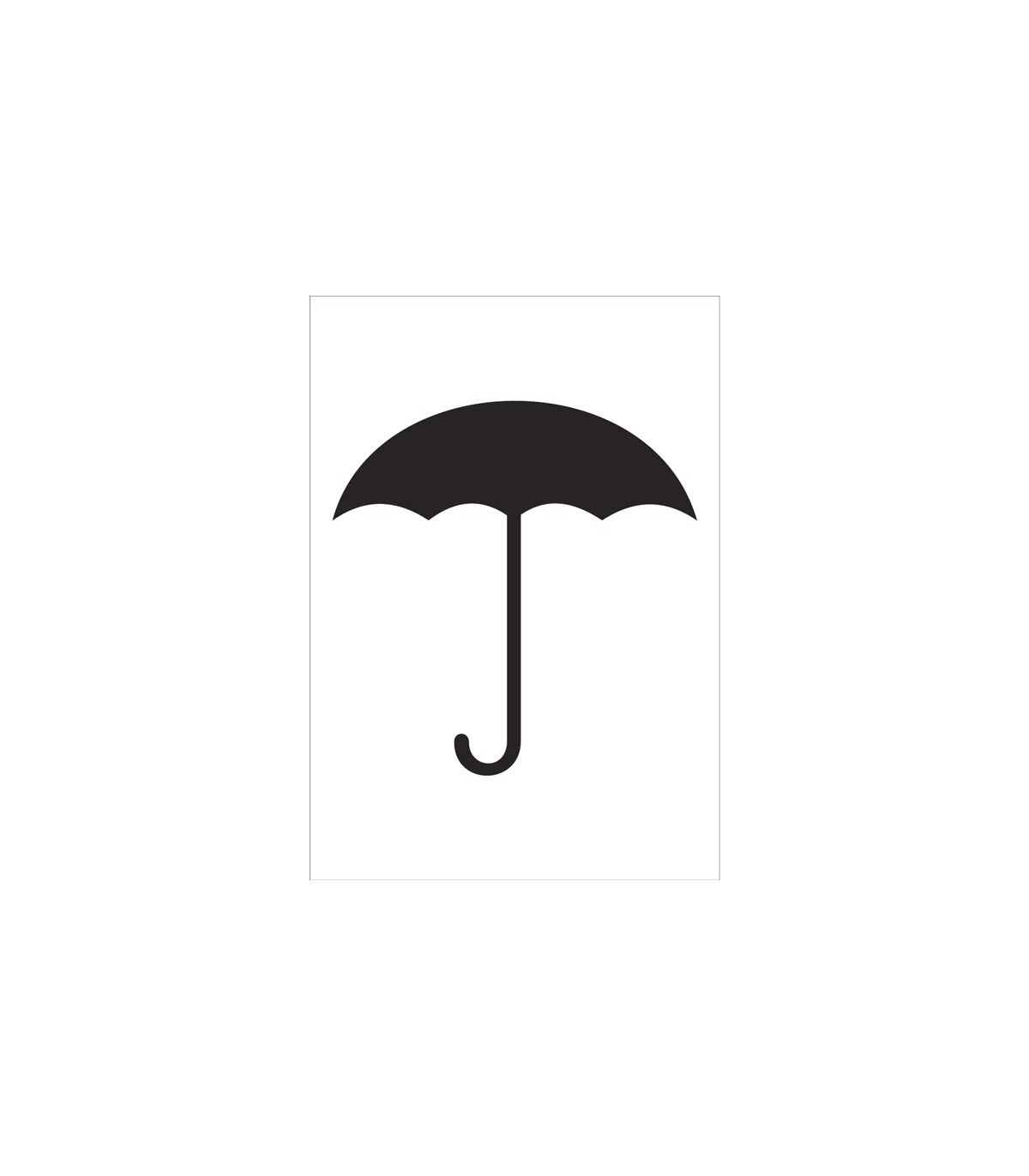 Adhesive sign Hazardous materials, Do not expose to rain COFAN