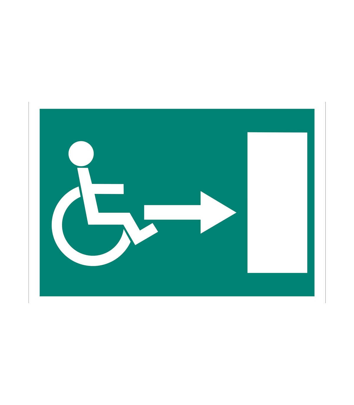Signal Tofoluminescent de la sortie de pictogramme handicapée à droite ...