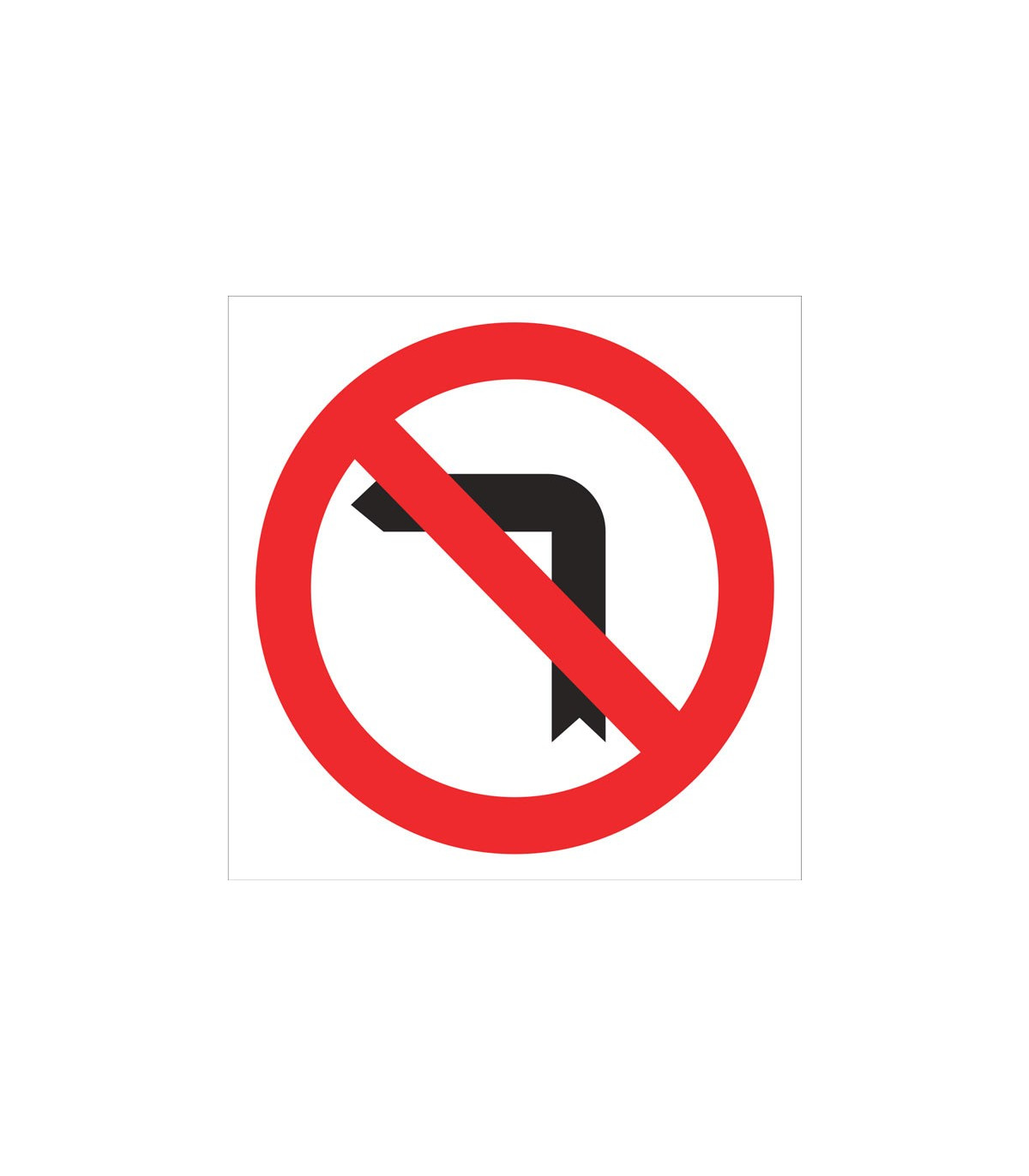 Señal prohibido girar a la izquierda (solo pictograma) COFAN skrc ...