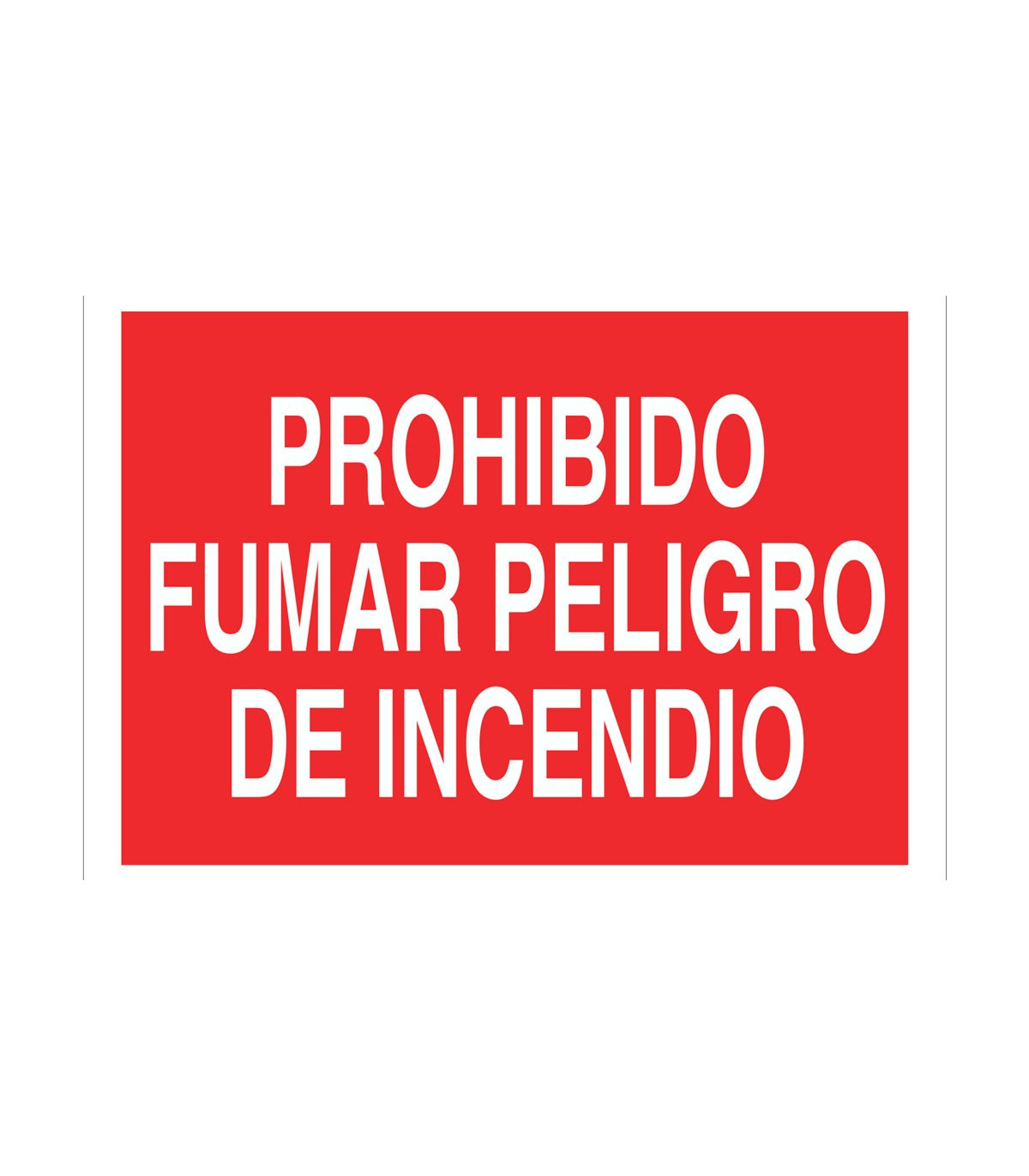Señal de texto: Prohibido fumar peligro de incendio COFAN, comprar online