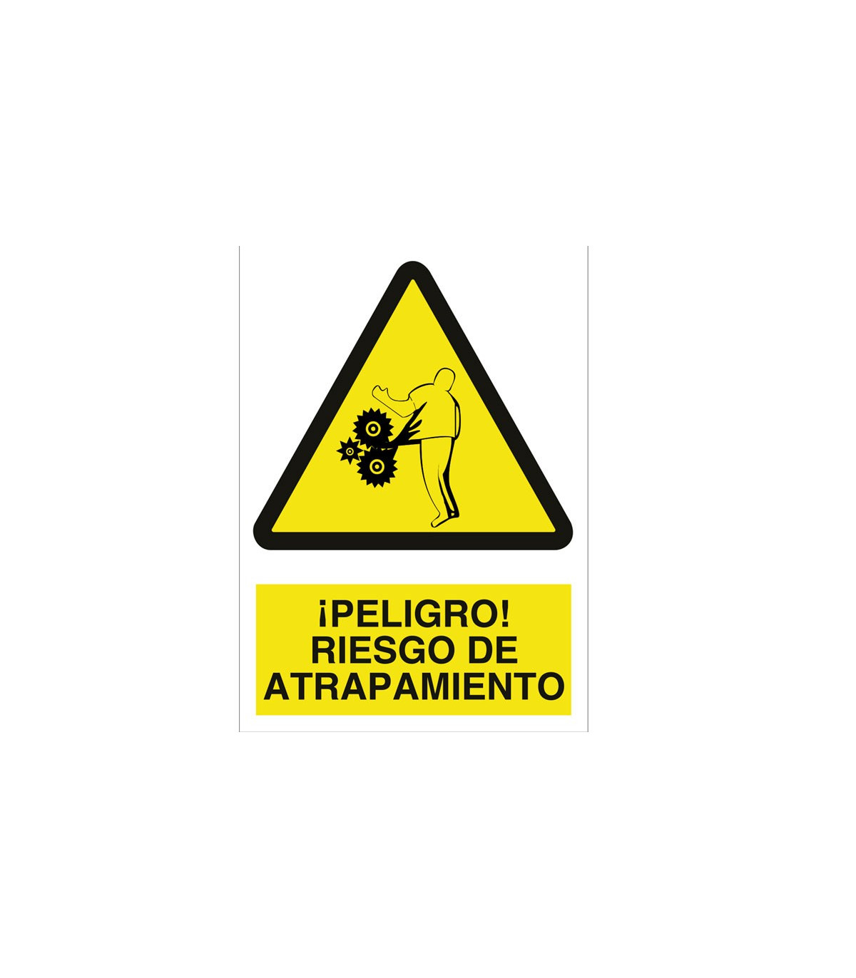 Aviso sinal perigo risco de aprisionamento 2
