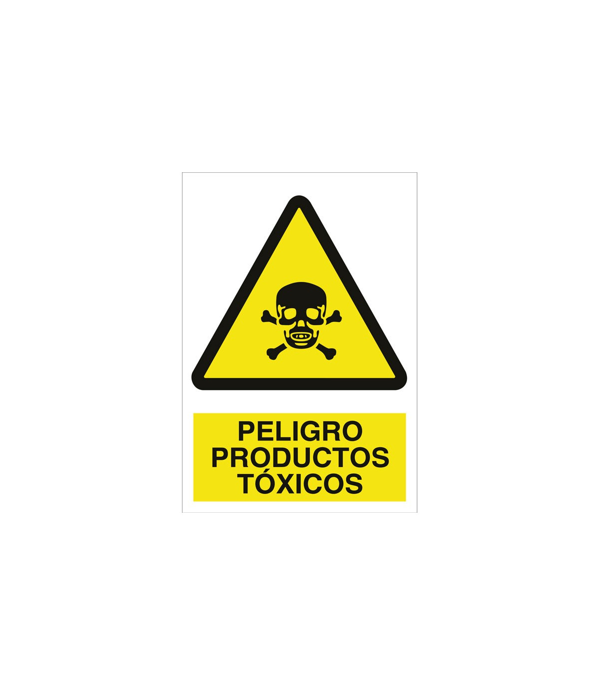 Text and pictogram warning poster DANGERS TOXIC PRODUCTS COFAN