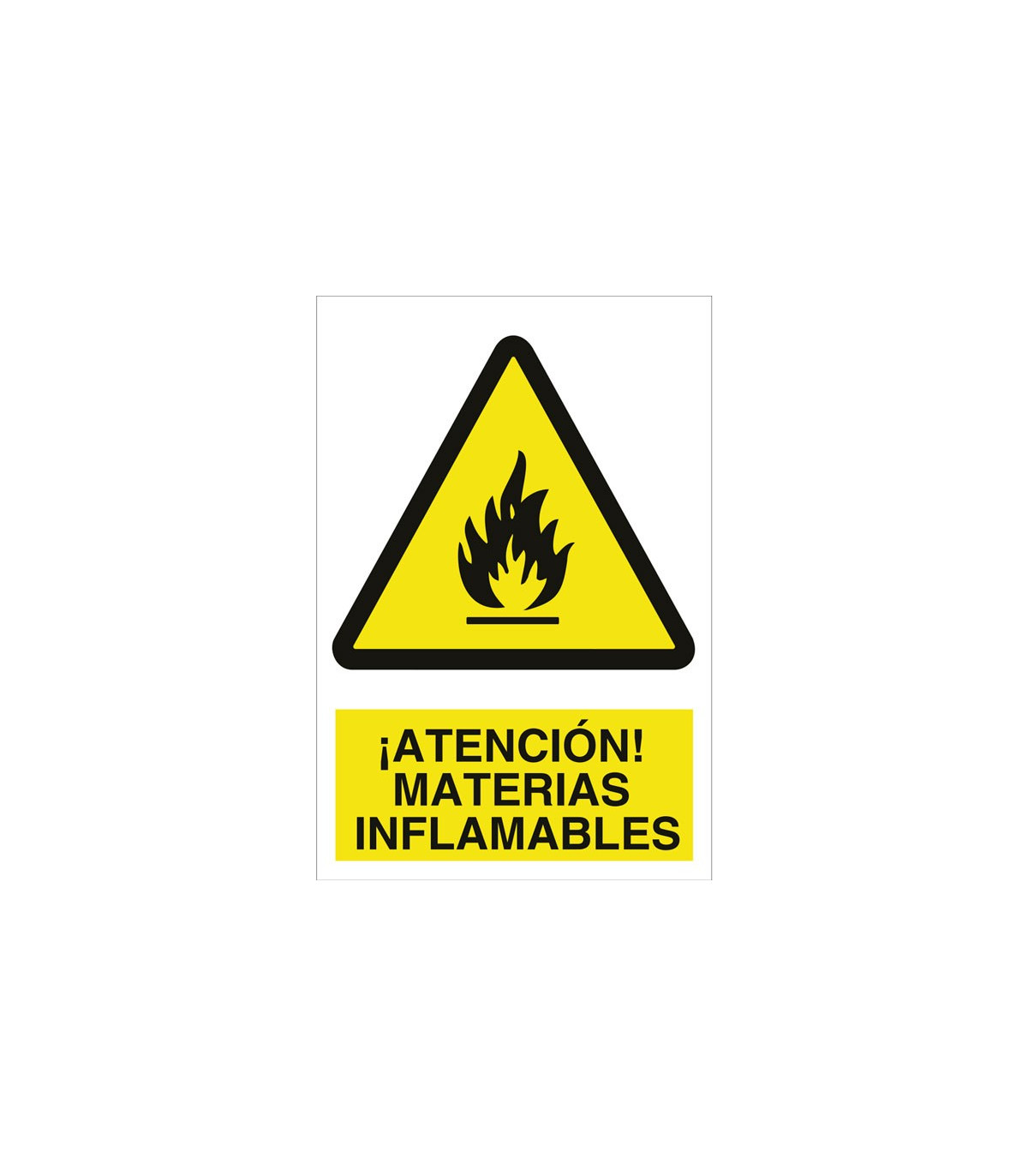 Señal advertencia y peligro ¡Atención! materias inflamables COFAN ...