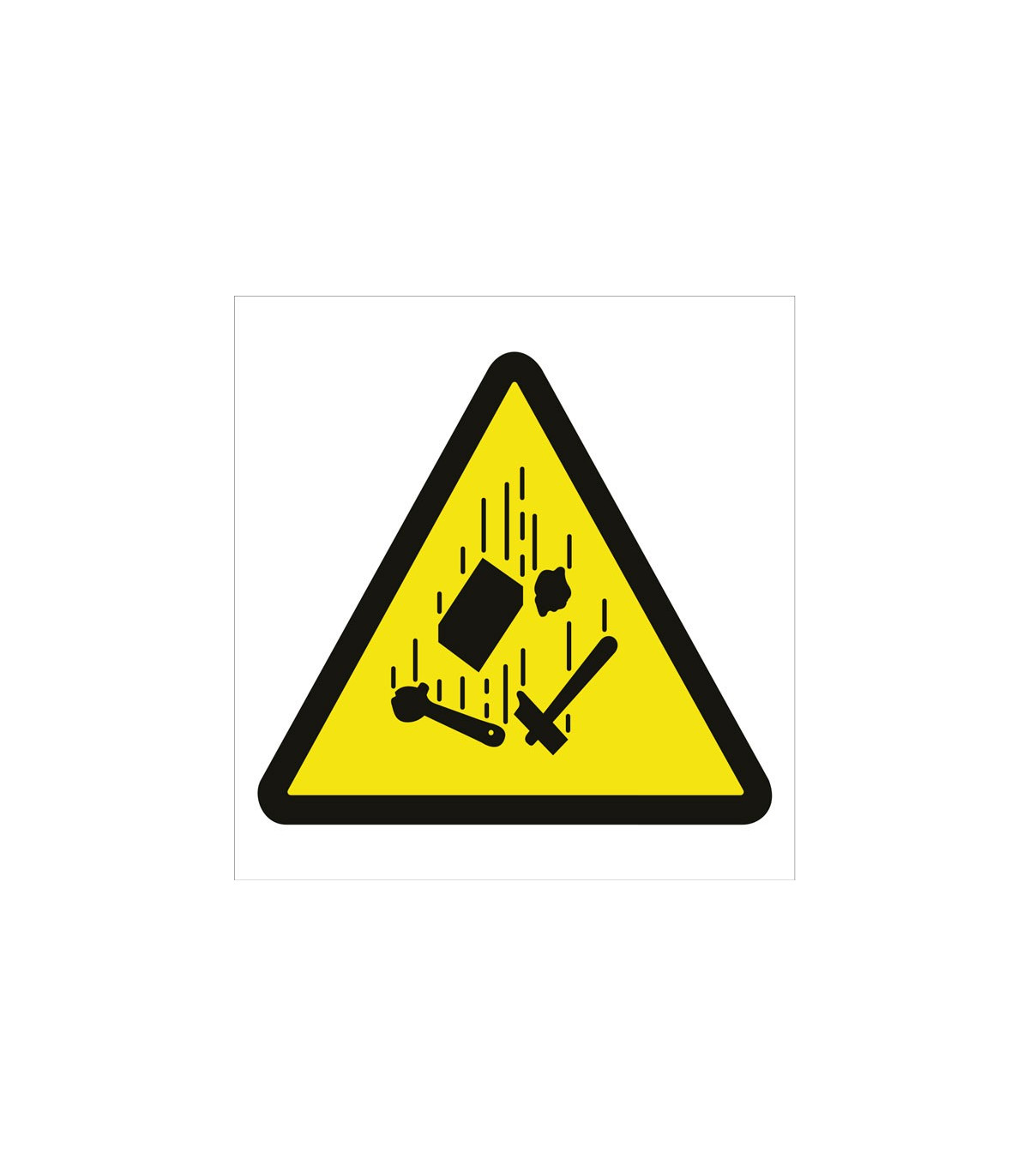 Warning sign Danger falling objects COFAN