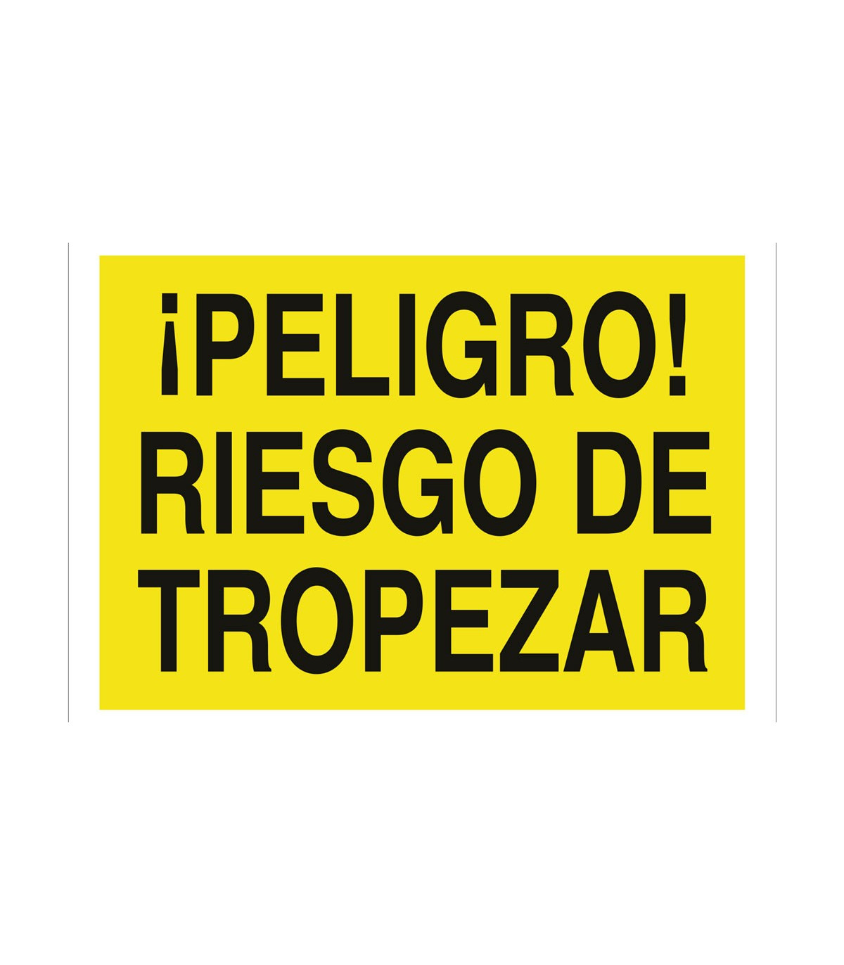 Señal advertencia ¡Peligro! riesgo de tropezar (solo texto) COFAN ...