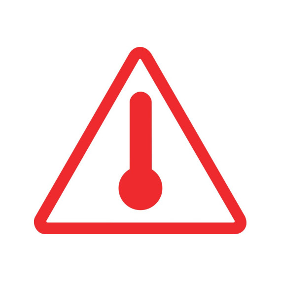 Panneau adhésif pictogramme danger haute température COFAN