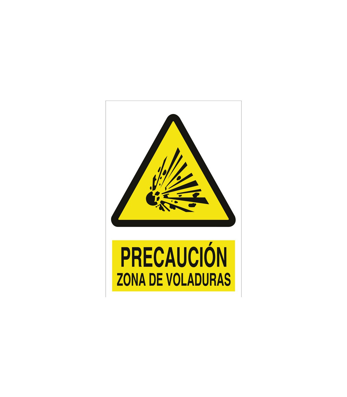Señal de advertencia Precaución zona de voladuras COFAN, comprar online