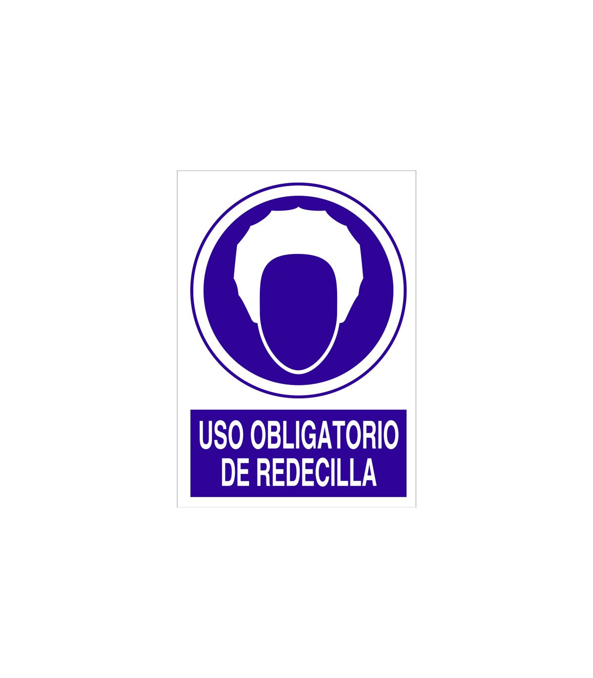 Señal de obligación de Uso obligatorio de redecilla COFAN