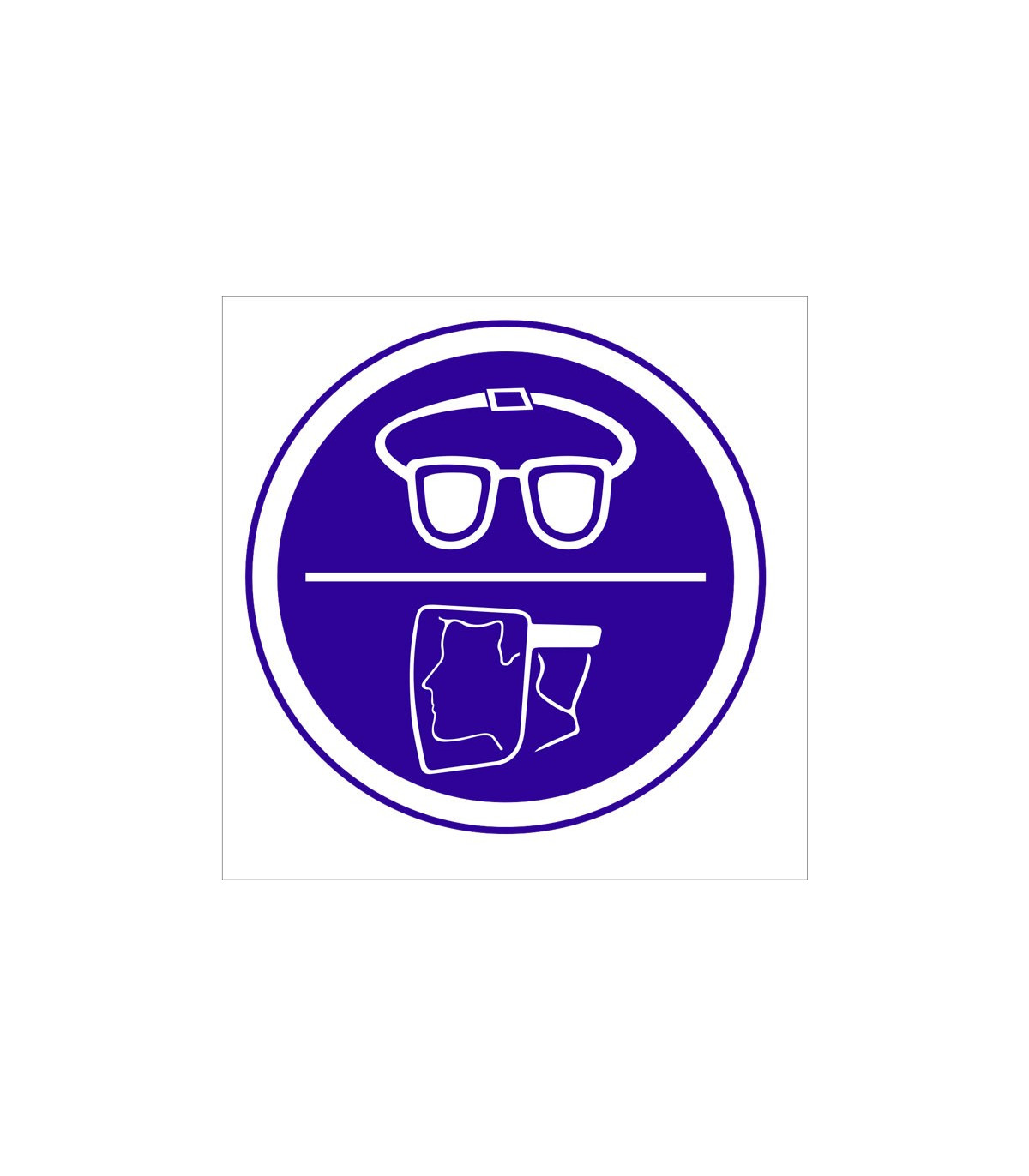 Pictograph signal indicating is mandatory using glasses or COFAN screen
