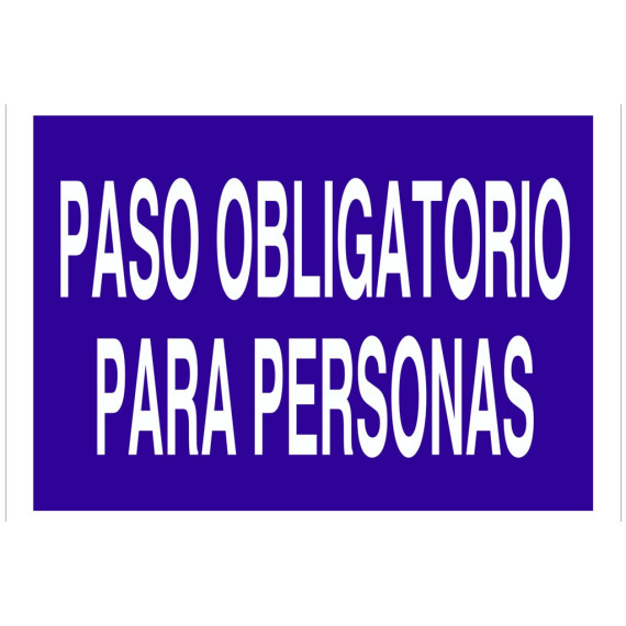 Sinal de obrigação Otch obrigatório para pessoas Cofan