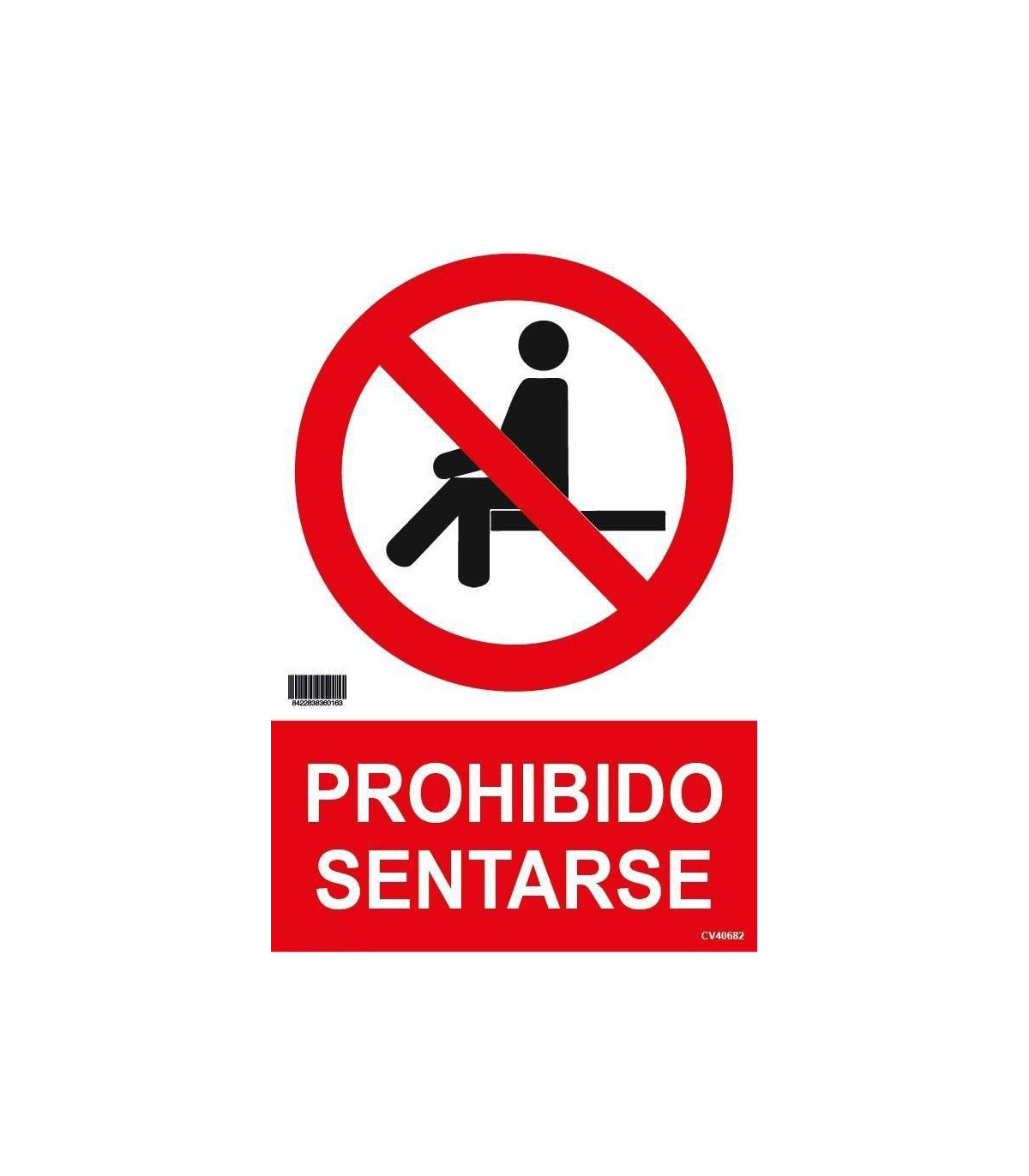 ADHESIVO "PROHIBIDO SENTARSE" 200X300 mm CV40682, comprar online