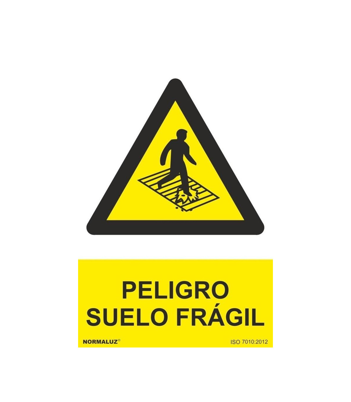 Sinal de perigo Singleco solo frágil