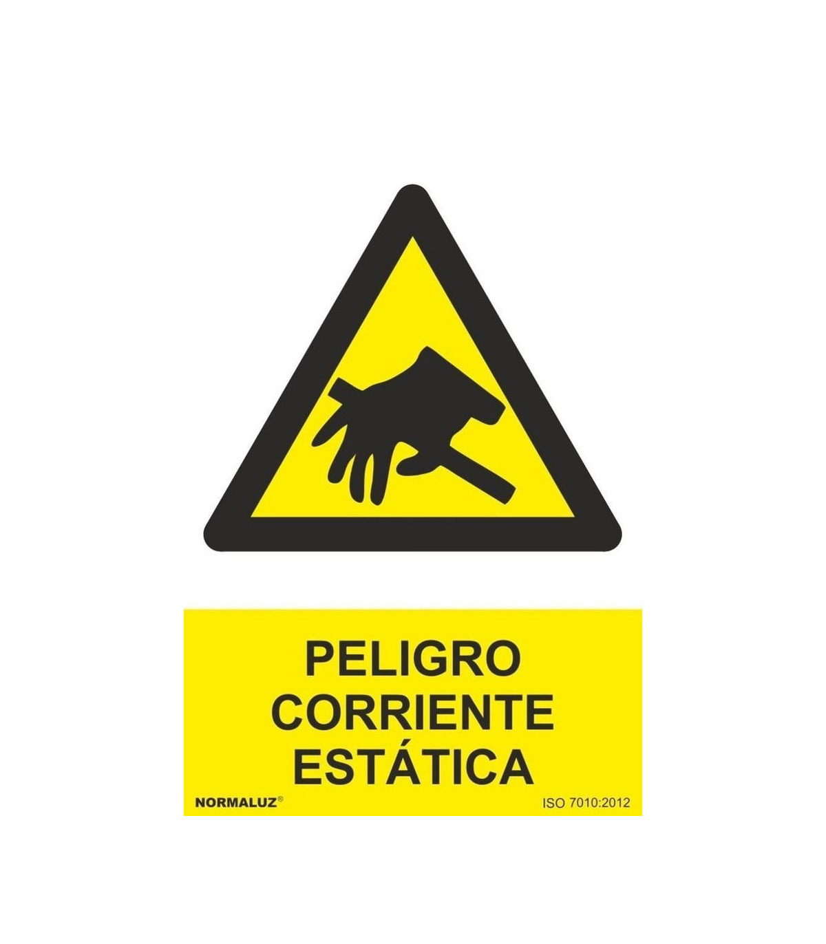 Señal Peligro Corriente Estática Con Tintas UV