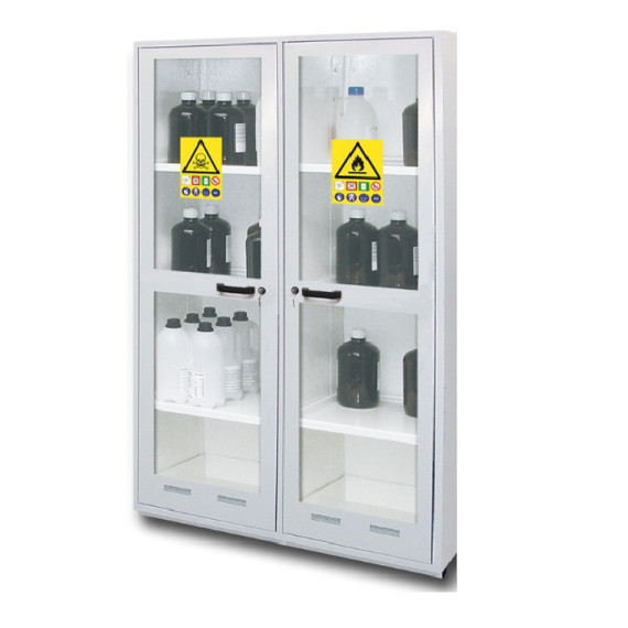 Multi-risk modular cabinet with 2 glass doors and 4 compartments 220 L ...