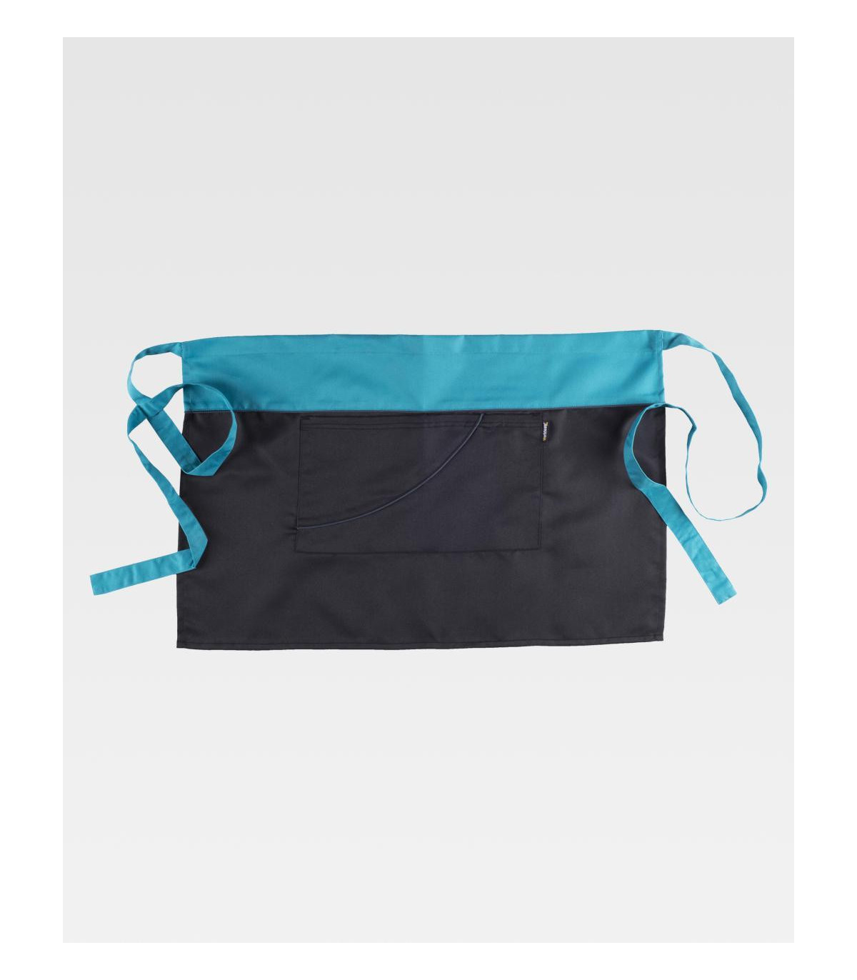Two-tone short French apron with central pocket WORKTEAM M526 CookColors