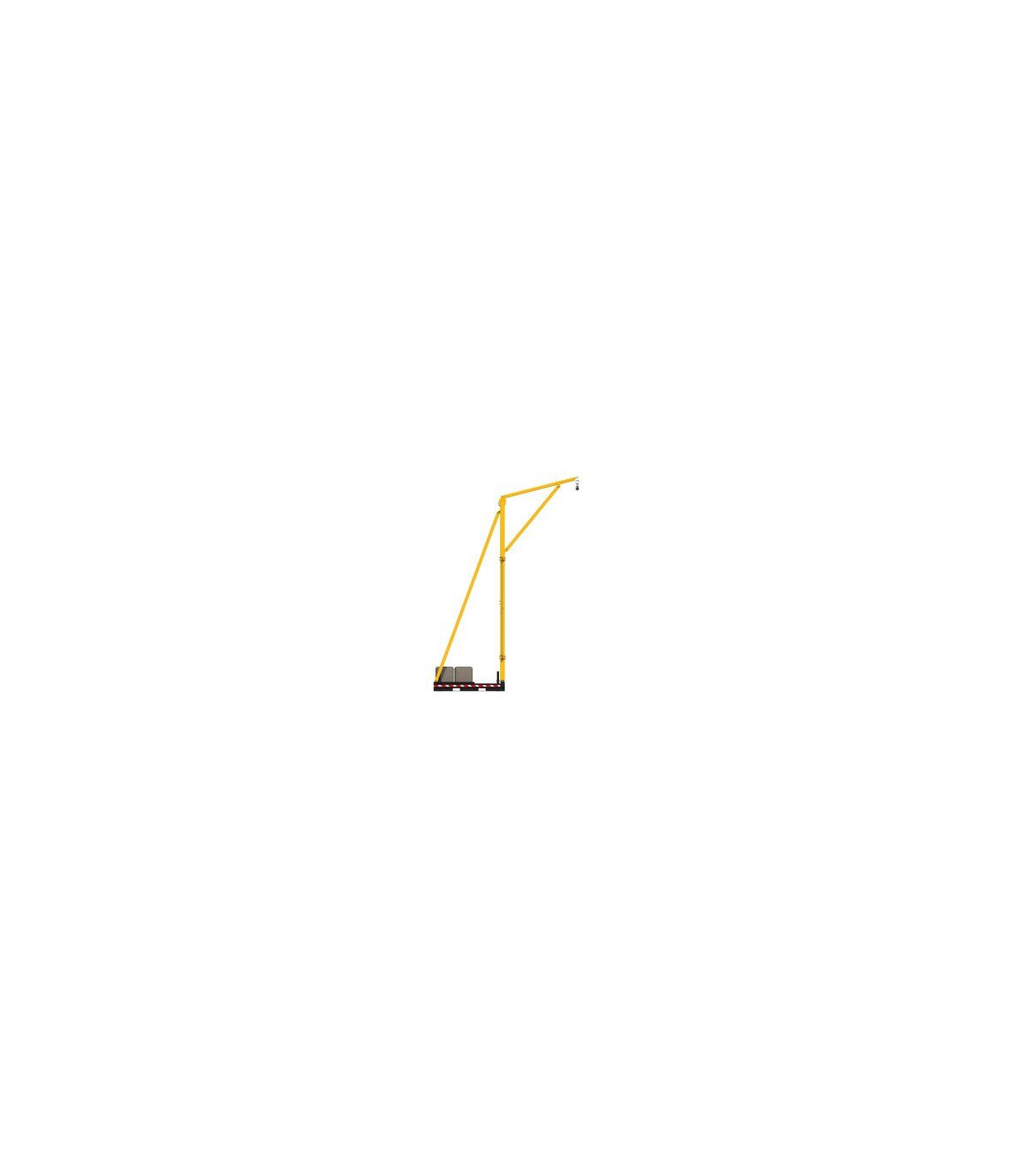 Fixed height counterweight rail anchor system without concrete, 2 ...