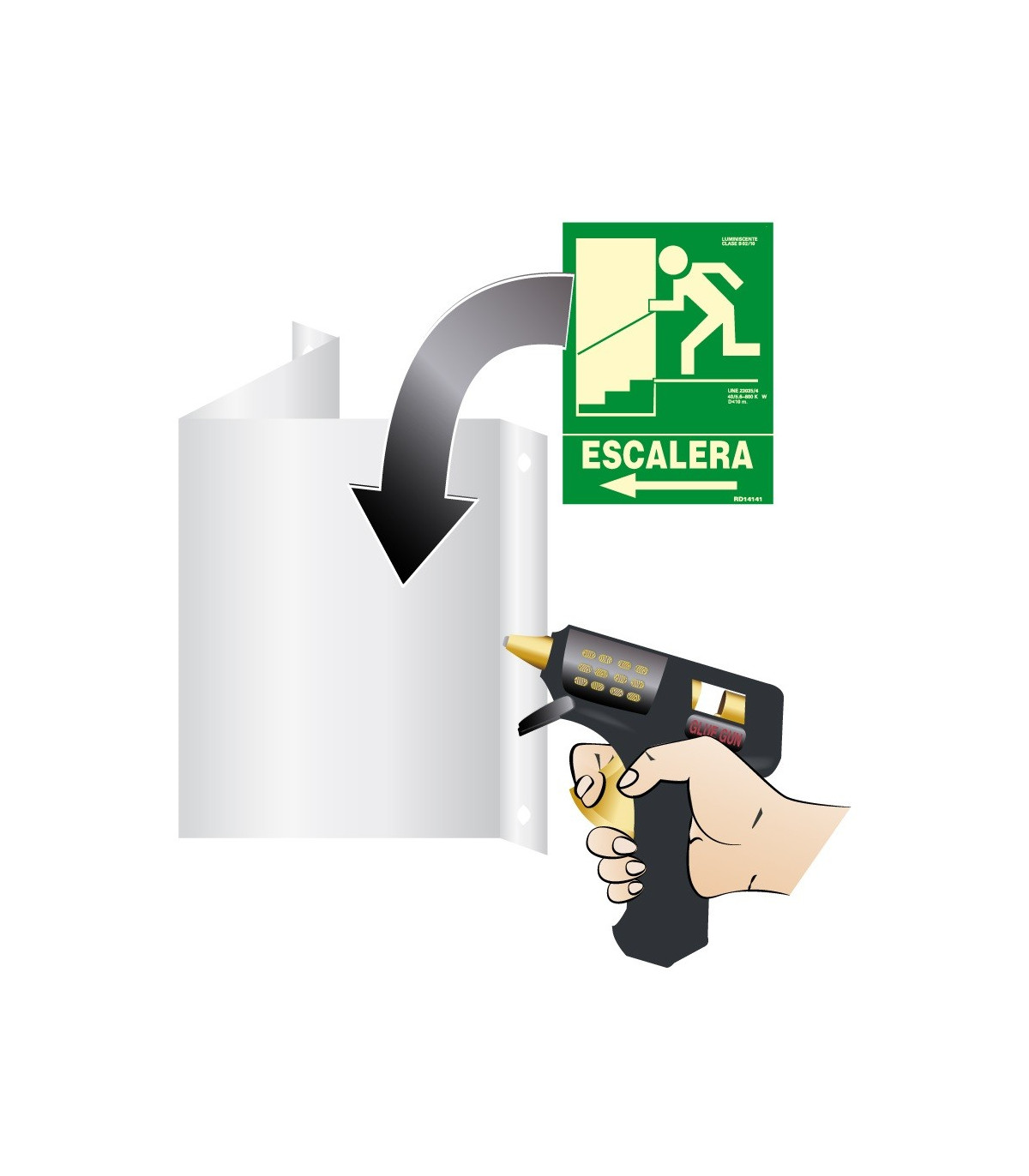 Stroke metallic bracket for panoramic signs sekureco