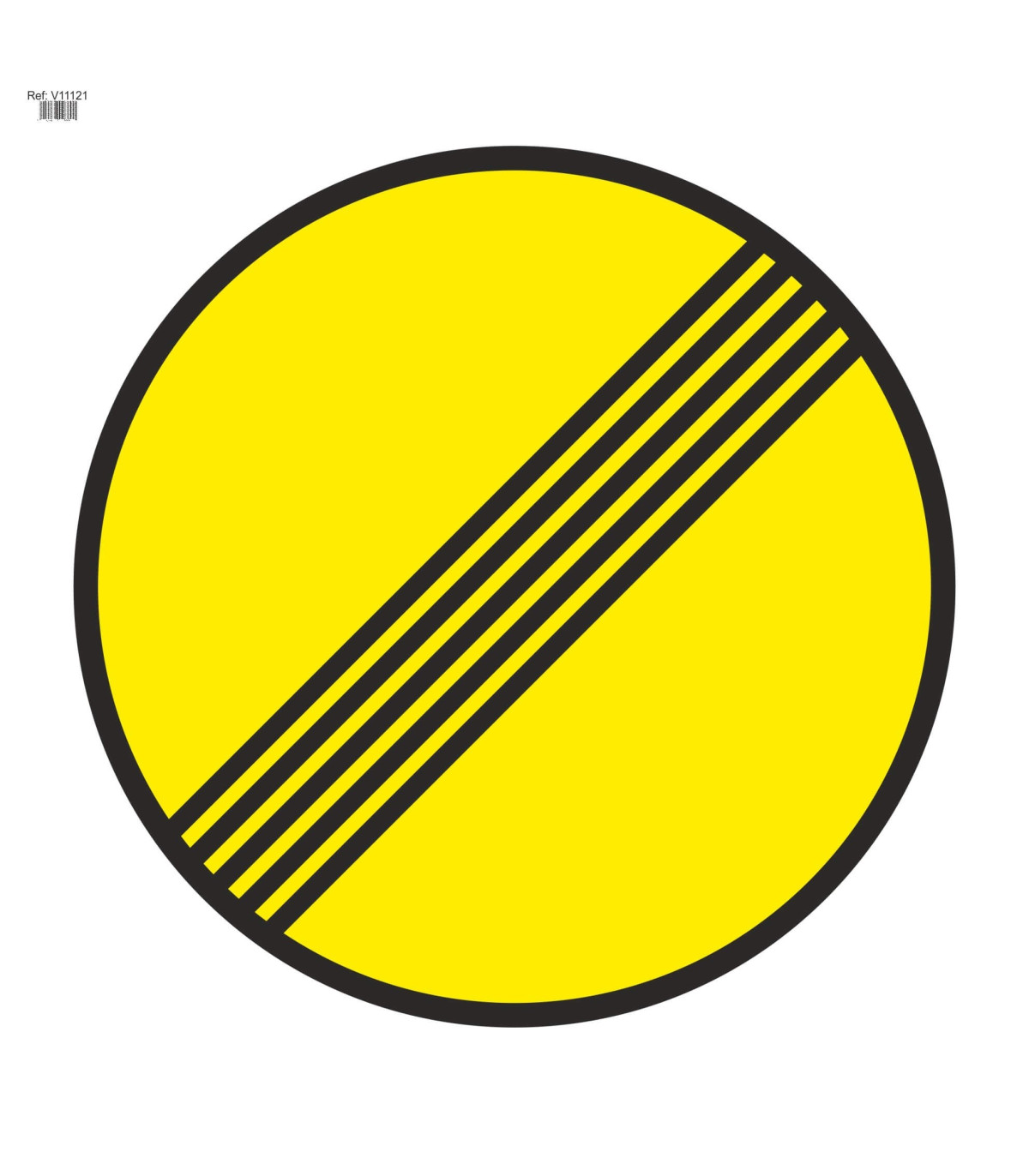 Traffic Sign of End of Prohibitions 700 x 700 mm