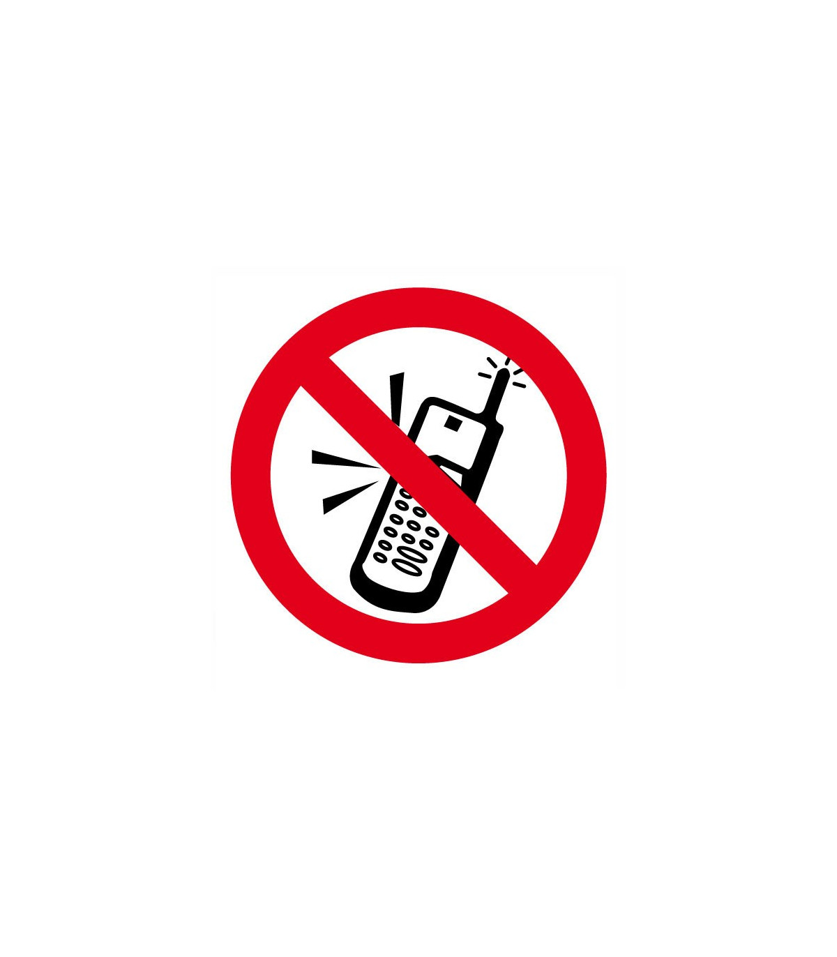 No use of mobile phones sign, with UV inks Ø90mm (Pack of 10)SEKURECO skrc