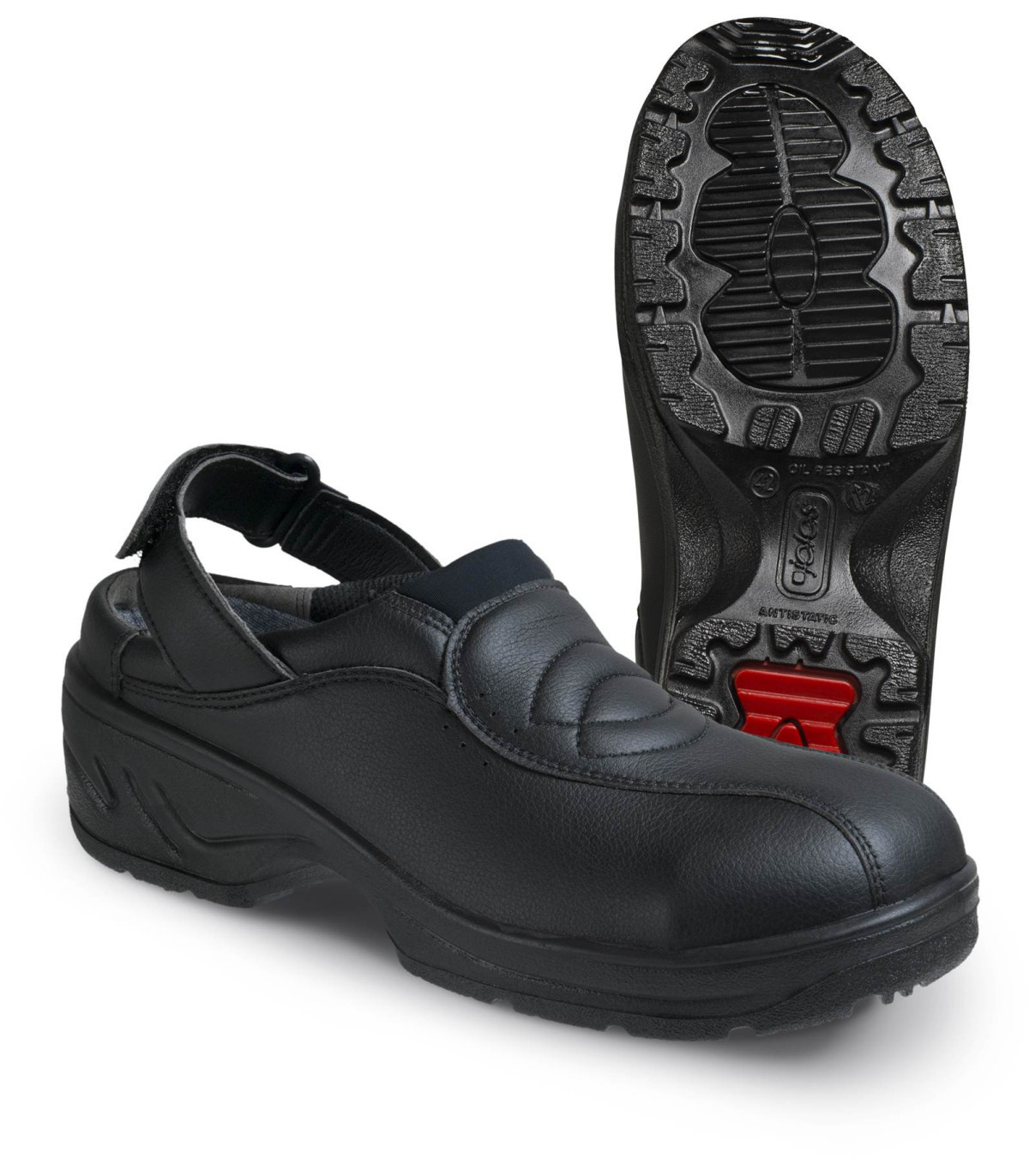 Protective shoe, toe material steel, plastic shaft, PU sole, microfiber ...