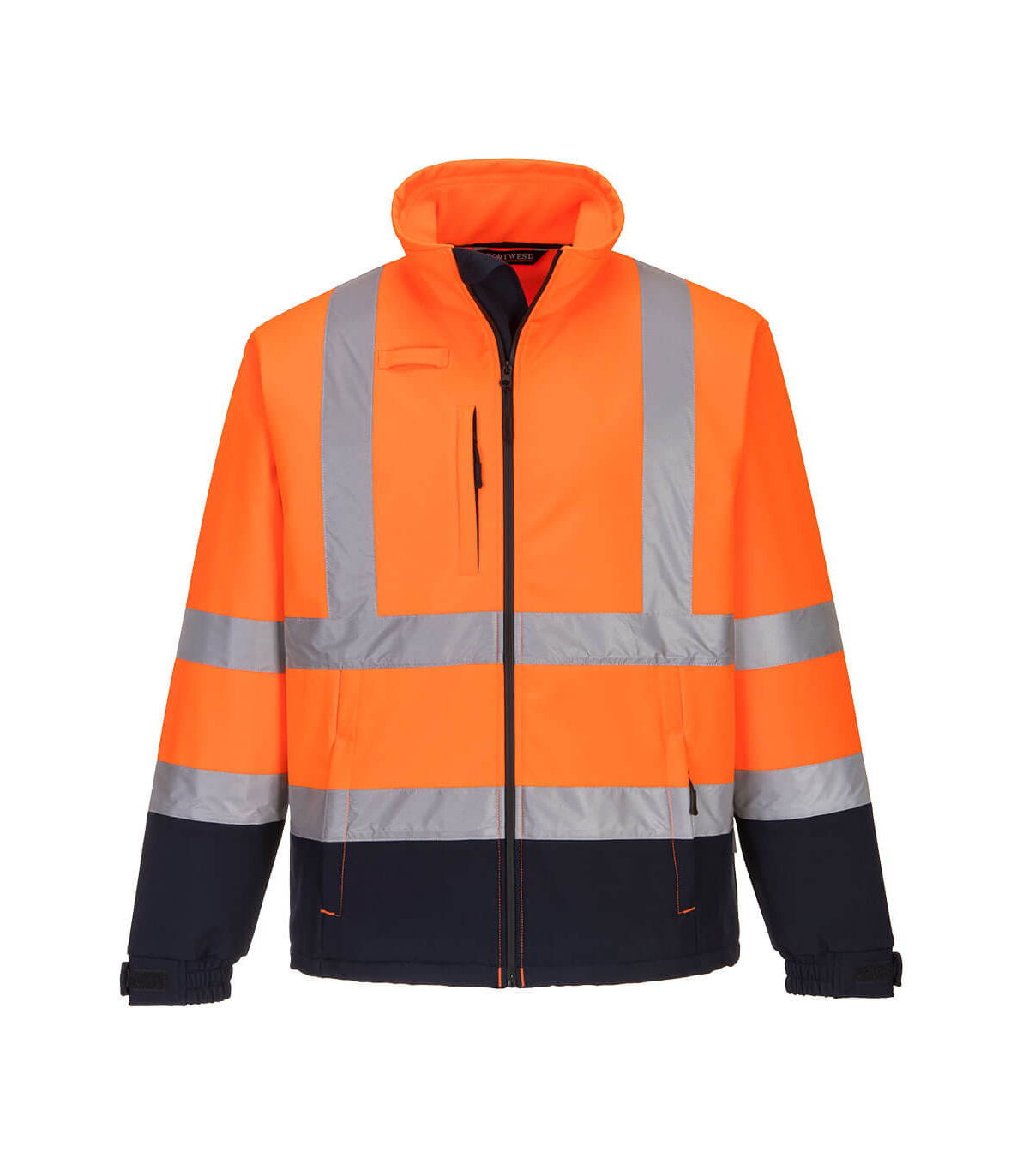 Chaqueta Softshell bicolor de alta visibilidad de 3 capas de poliéster ...