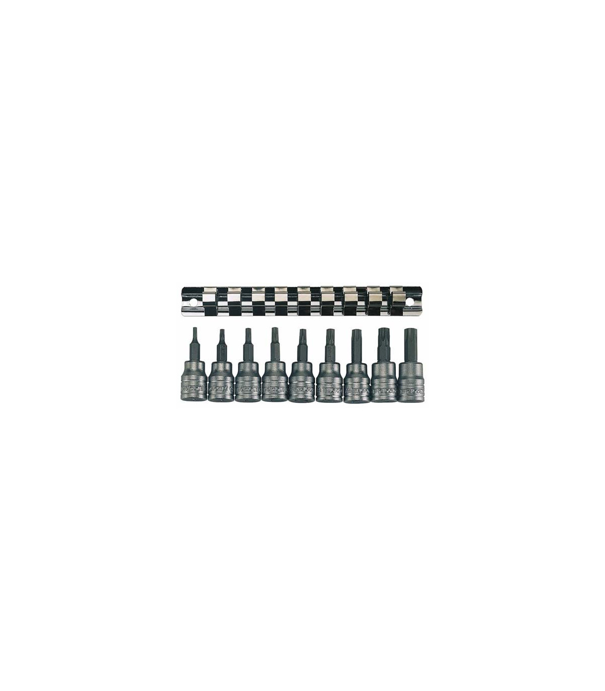 Jogo de trilhos com clipe para dados 3/8" 9 peças M3813TX TENG TOOLS