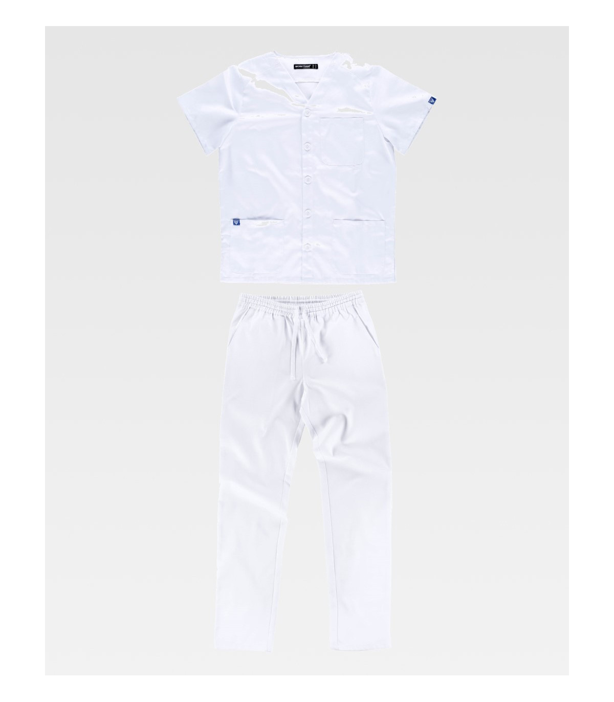 Conjunto de casaca y pantalón. Casaca de manga corta. Cuello a pico y ...